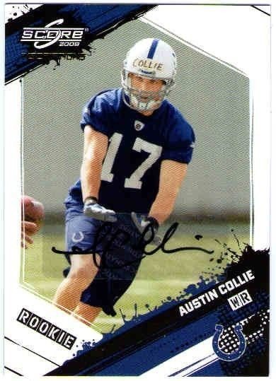AUSTIN COLLIE 2009 Score Inscriptions Rookie Autograph RC Card /599 ...