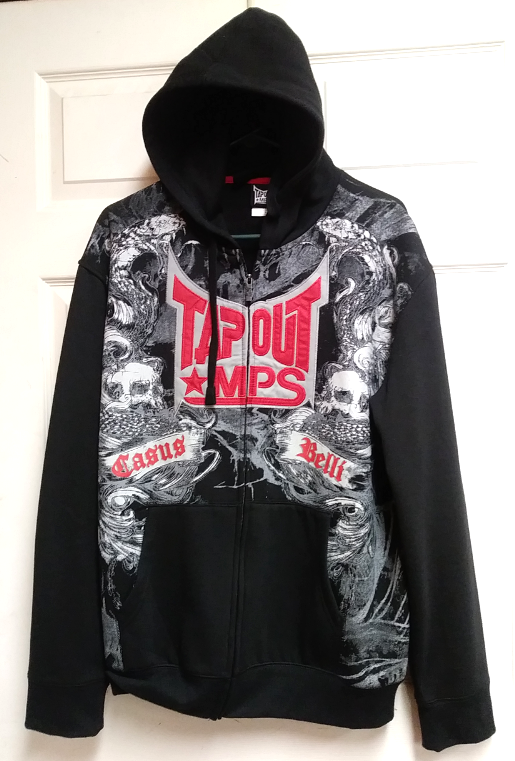 Tapout MPS Black Casus Belli Full Zip Hoodie Sweatshirt Jacket Size L ...