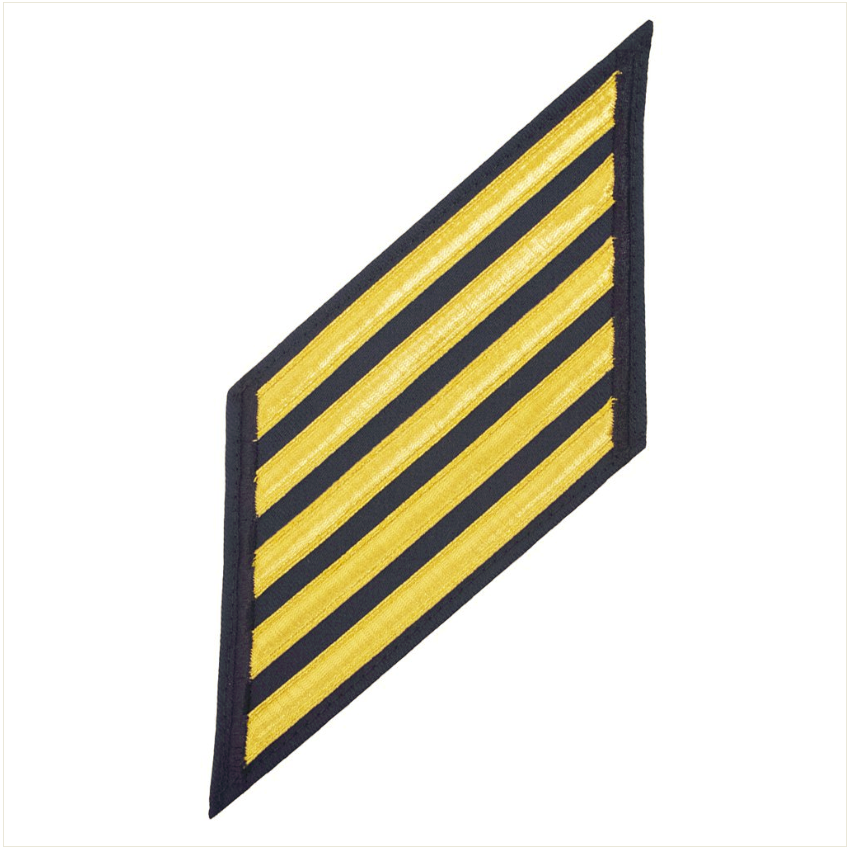 Vanguard COAST GUARD CPO HASH MARKS: GOLD LACE ON BLUE - SET OF 5 ...