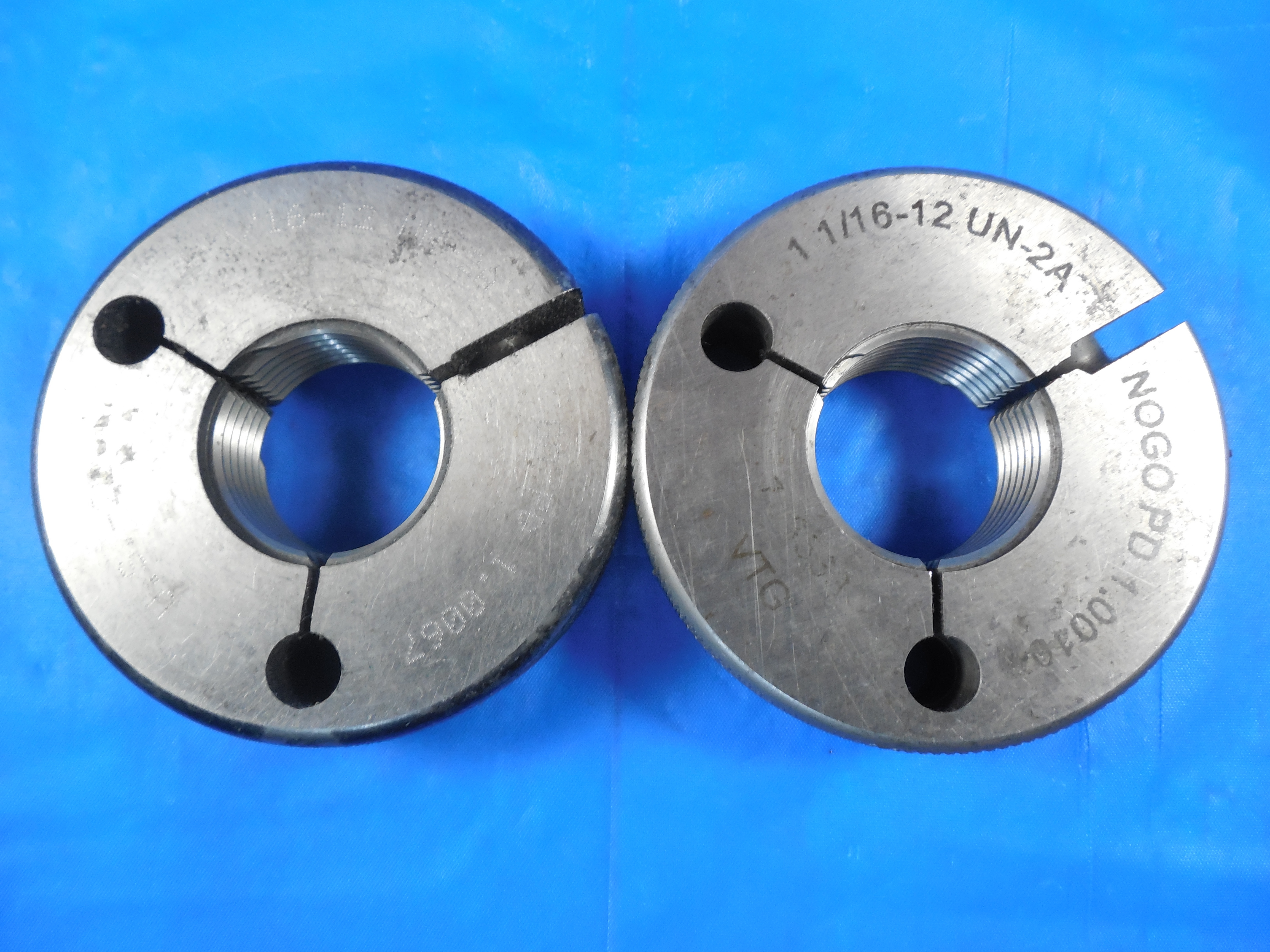 1 1/16 12 UN 2A THREAD RING GAGES 1.0625 GO NO GO PDS 1.0067 & 1.0010 INSPECTION | eBay
