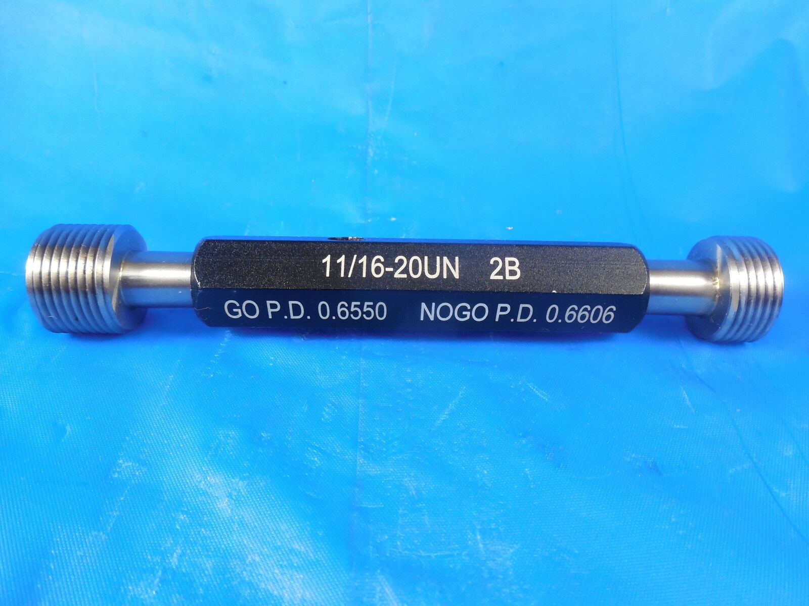 NEW 11/16 20 UN 2B THREAD PLUG GAGE .6875 GO NO GO P.D.'S = .6550 ...