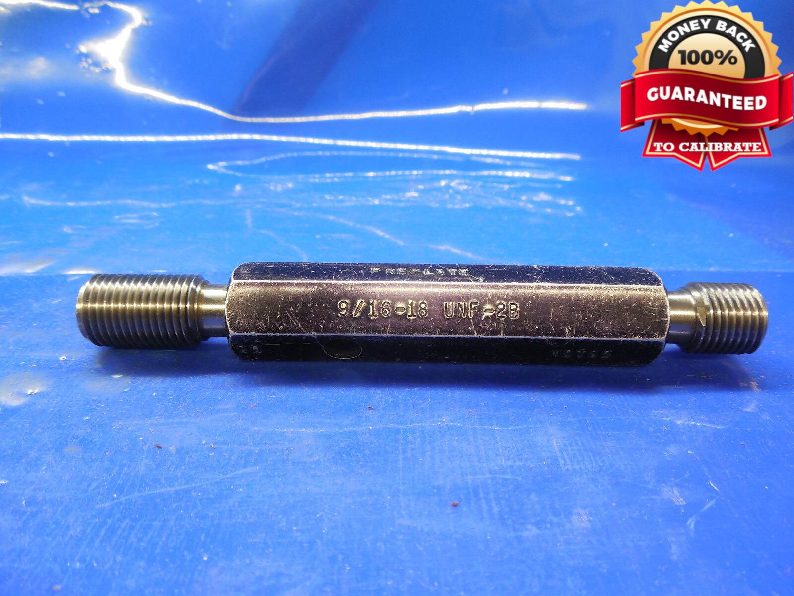 9/16 18 UNF 2B PREPLATE THREAD PLUG GAGE .5625 GO NO GO P.D.'S = .5278 & .5337 | eBay