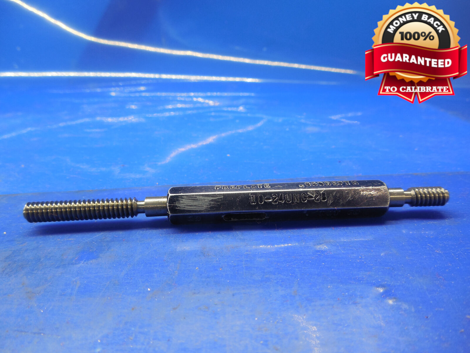 10 24 UNC 2B PREPLATE THREAD PLUG GAGE #10 .190 GO NO GO P.D.'S = .1641 ...