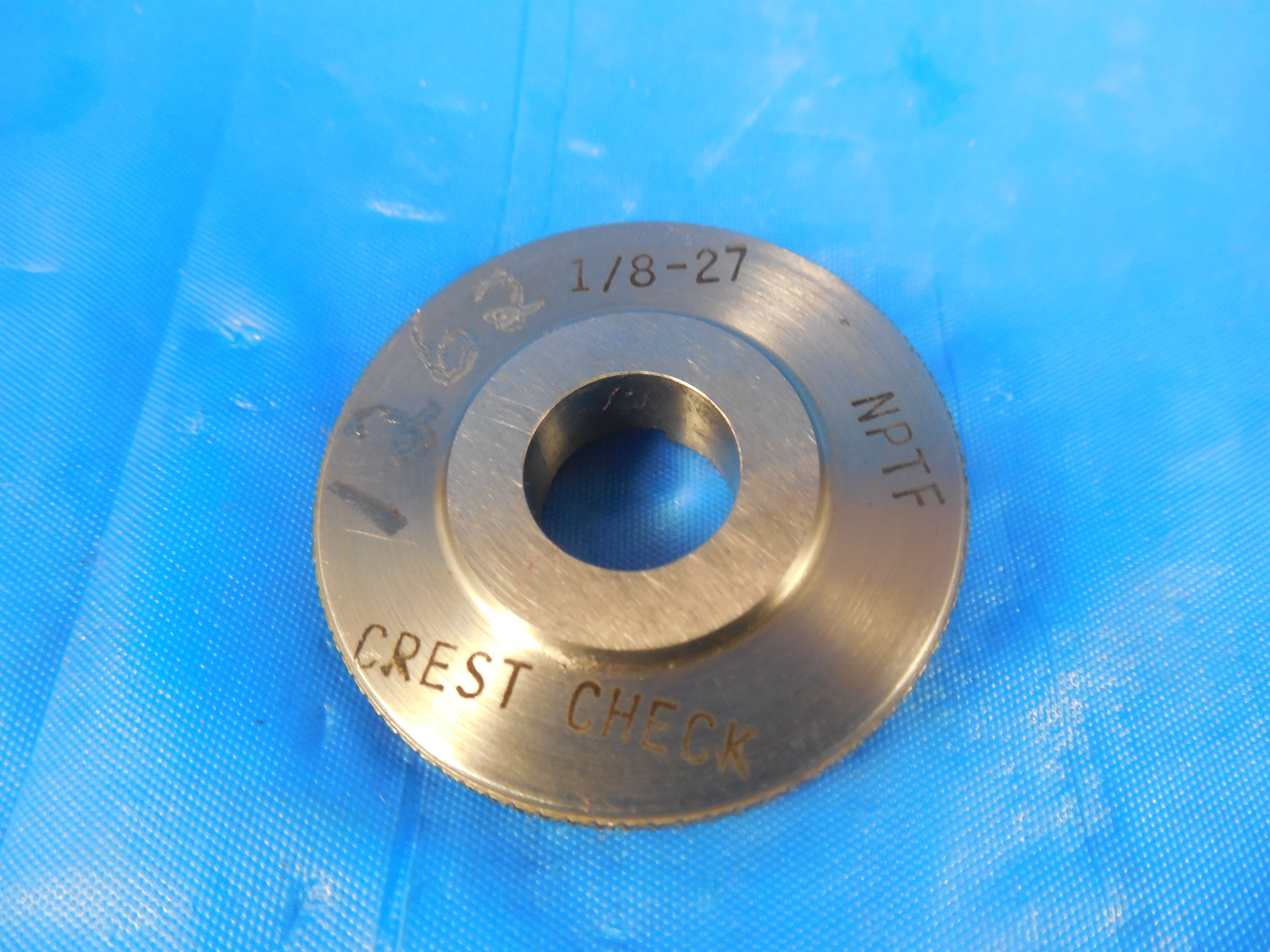1 8 27 NPTF 6 STEP CREST CHECK PIPE THREAD RING GAGE 125 N P T F 1 8 27 NPTF 6 STEP CREST CHECK PIPE THREAD RING GAGE 125 N P T F