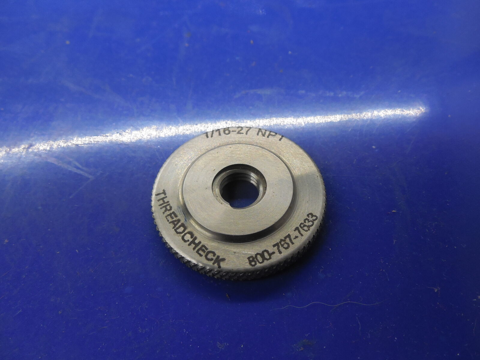 CERTIFIED 1 16 27 NPT L1 PIPE THREAD RING GAGE 0625 1 16 27 N P T L 1 certified-1-16-27-npt-l1-pipe-thread-ring-gage-0625-1-16-27-n-p-t-l-1