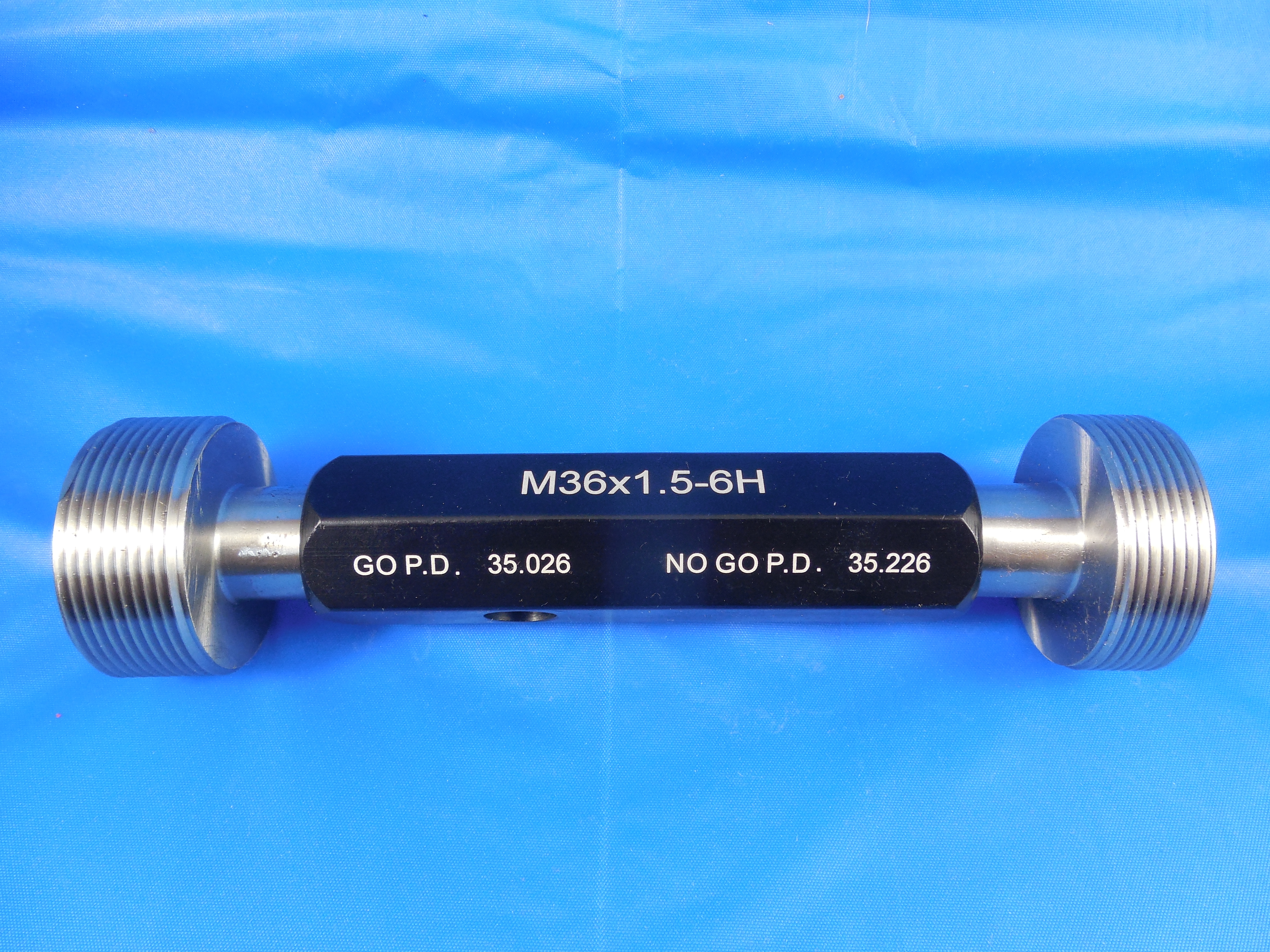 NEW M36 X 1.5 6H METRIC THREAD PLUG GAGE 36.0 GO NO GO P.D.'S = 35.026 ...
