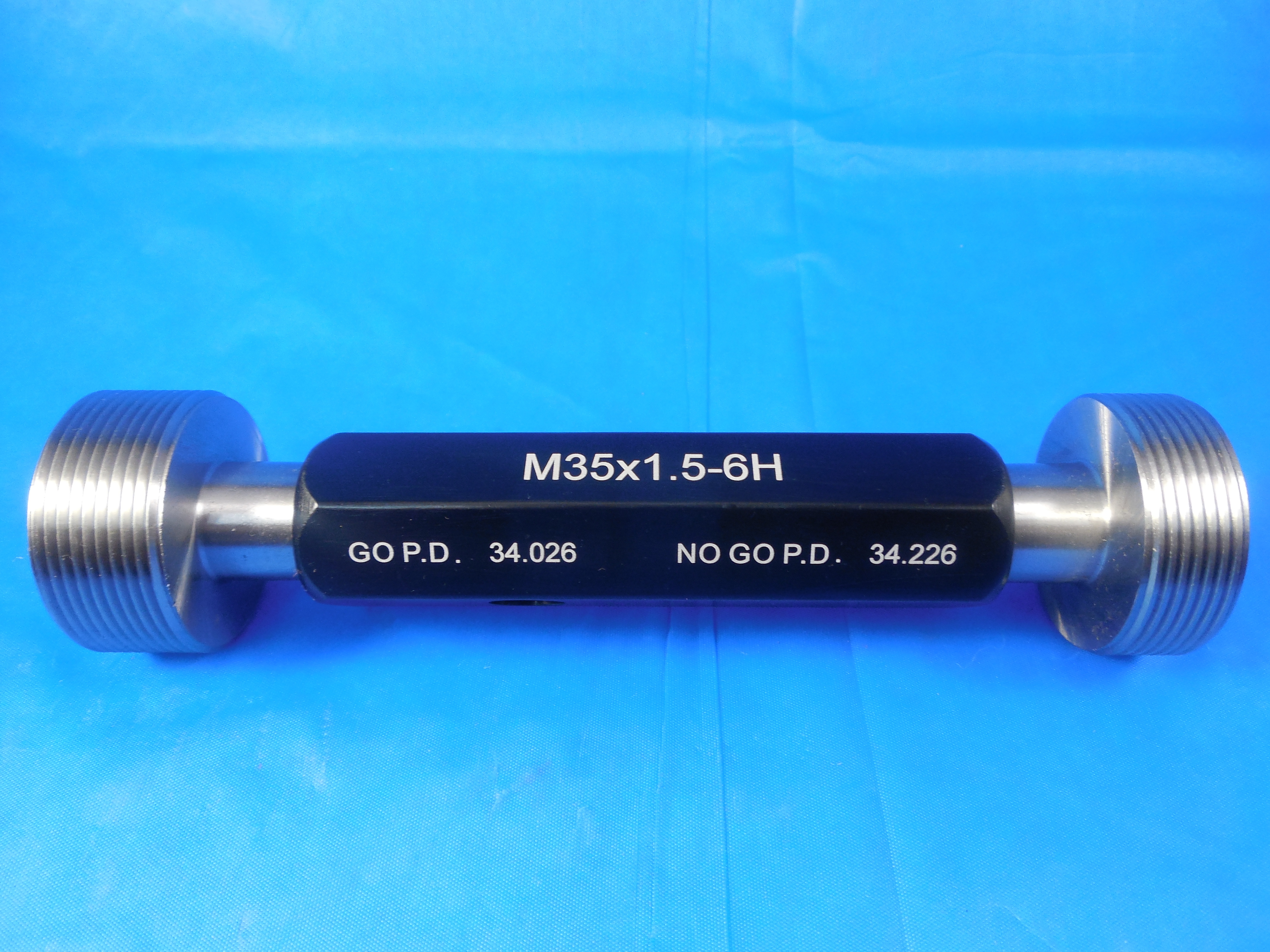 NEW M35 X 1.5 6H METRIC THREAD PLUG GAGE 35.0 1.50 GO NO GO PD'S 34.026 ...
