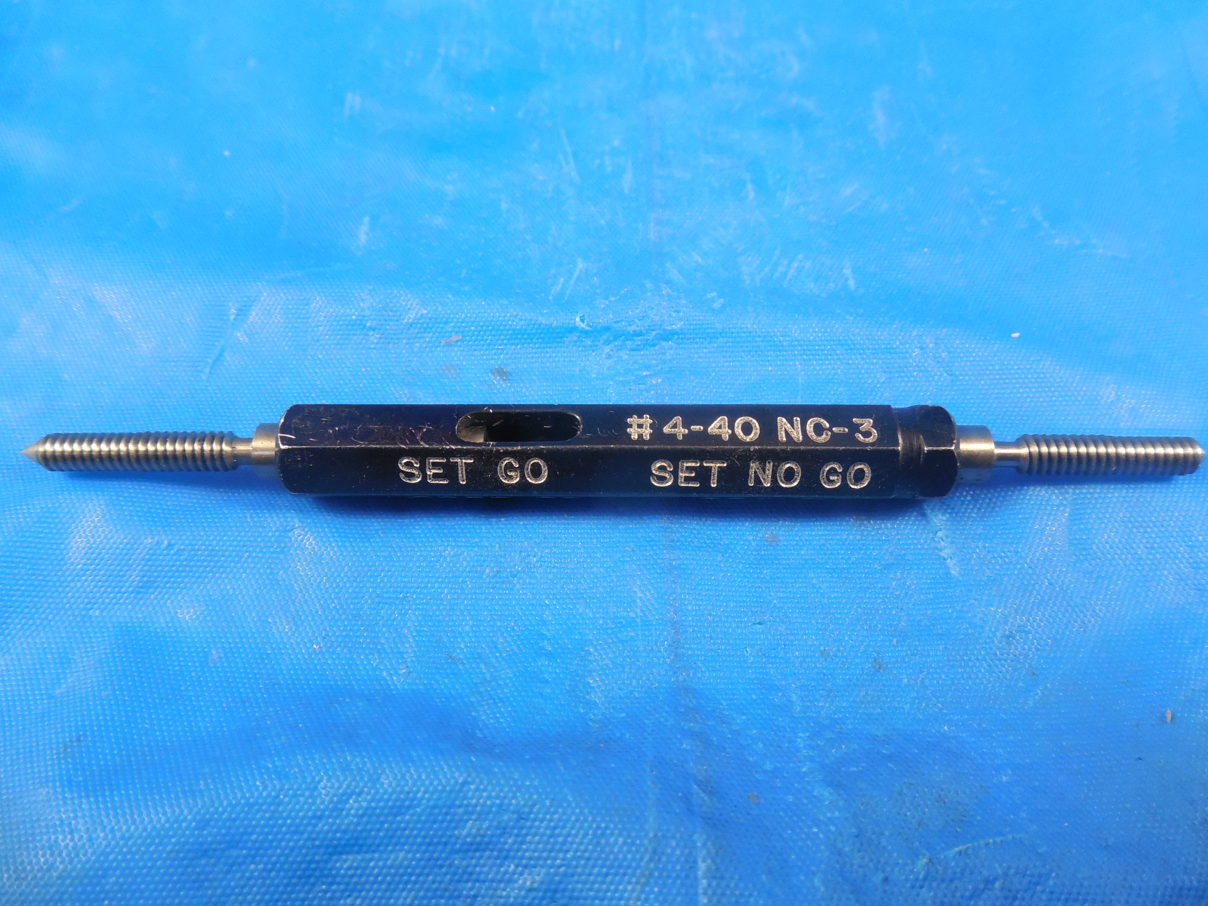 4 40 NC 3 TRUNCATED THREAD PLUG GAGE #4 .112 GO NO GO P.D.'S = .0958 ...