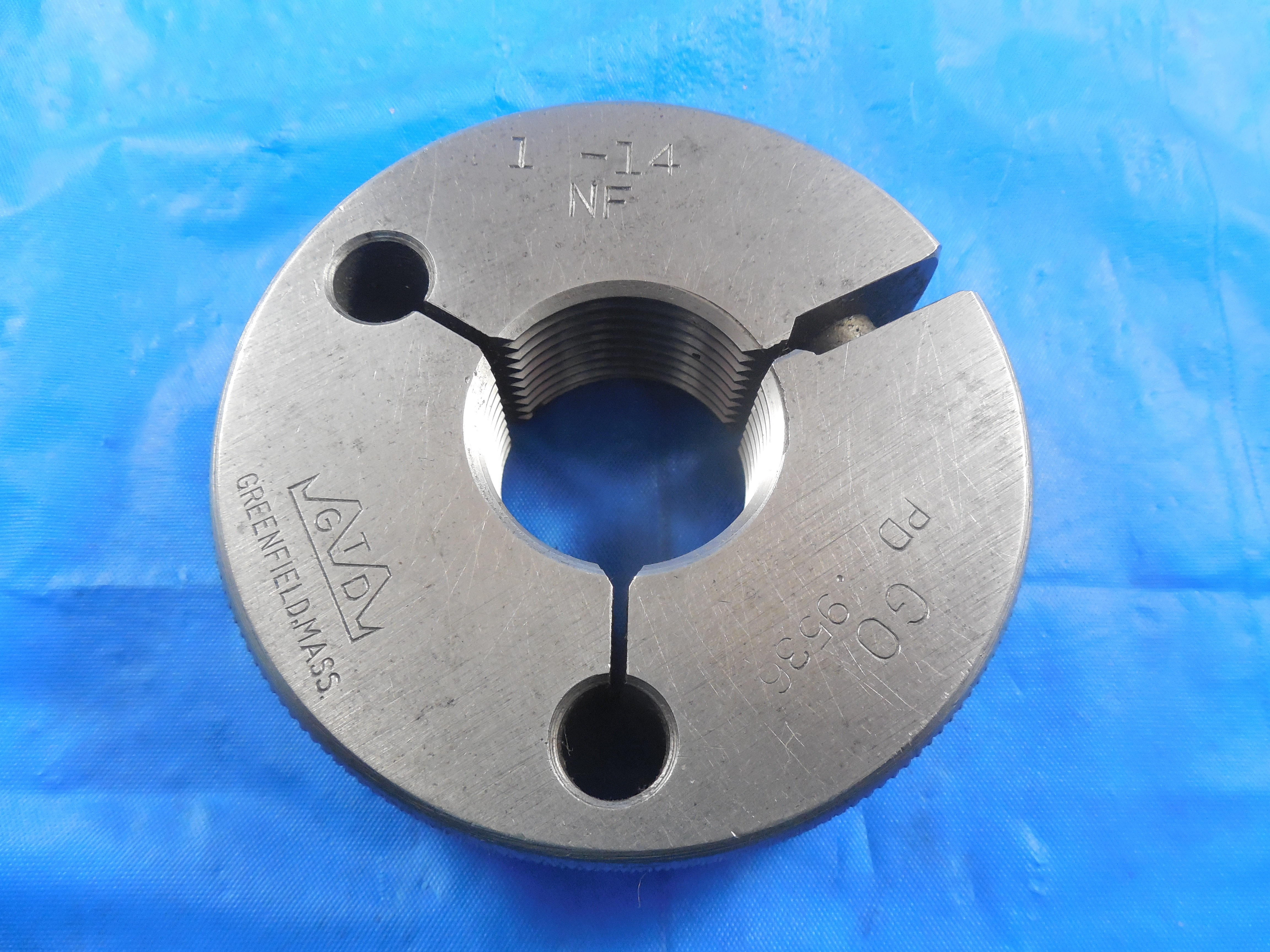 1" 14 NF THREAD RING GAGE 1.0 1.00 GO ONLY P.D. = .9536 1" - 14 UNF UNS ...