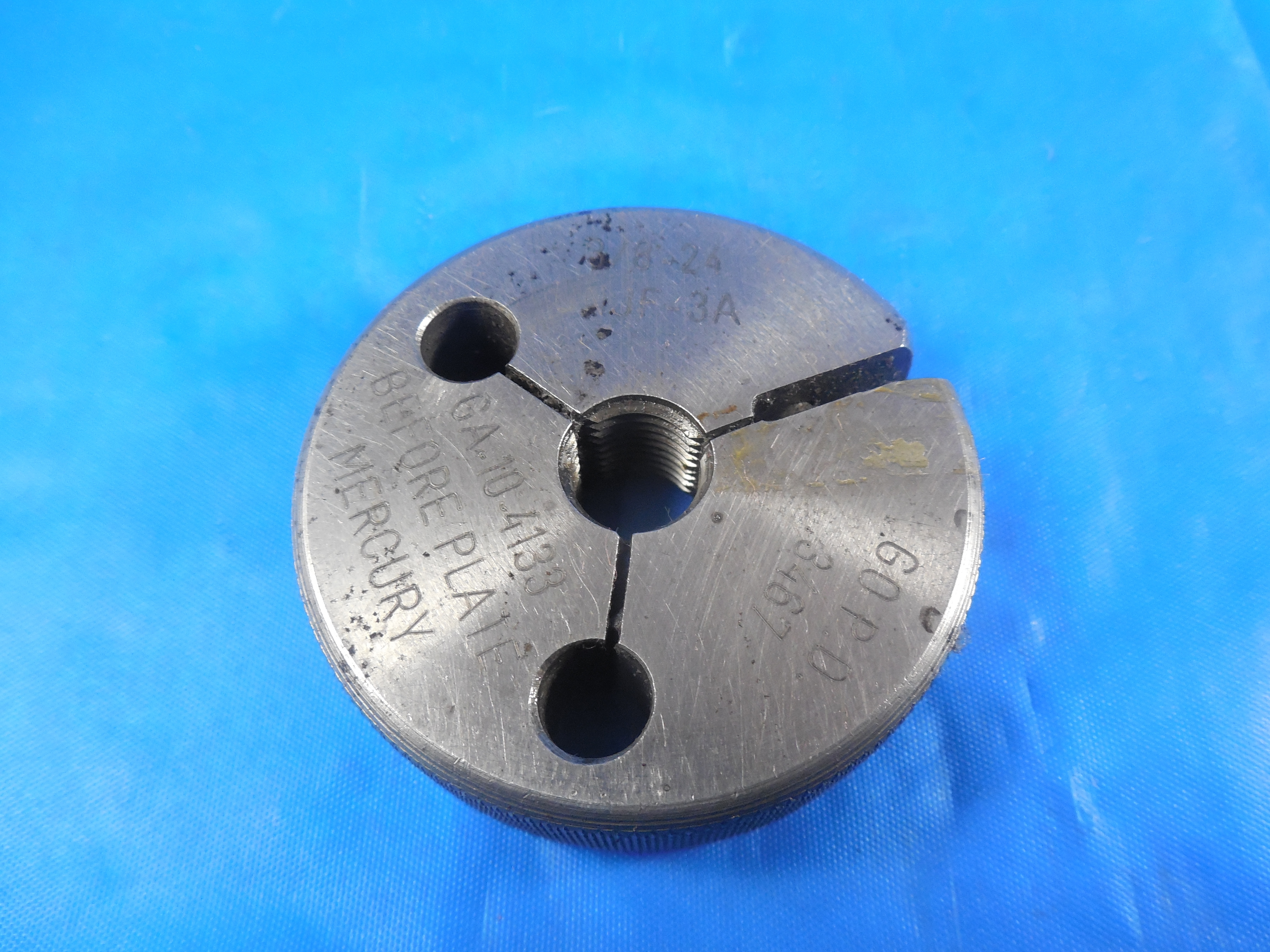 3 8 24 UNJF 3A BEFORE PLATE THREAD RING GAGE 375 GO ONLY P D 3467