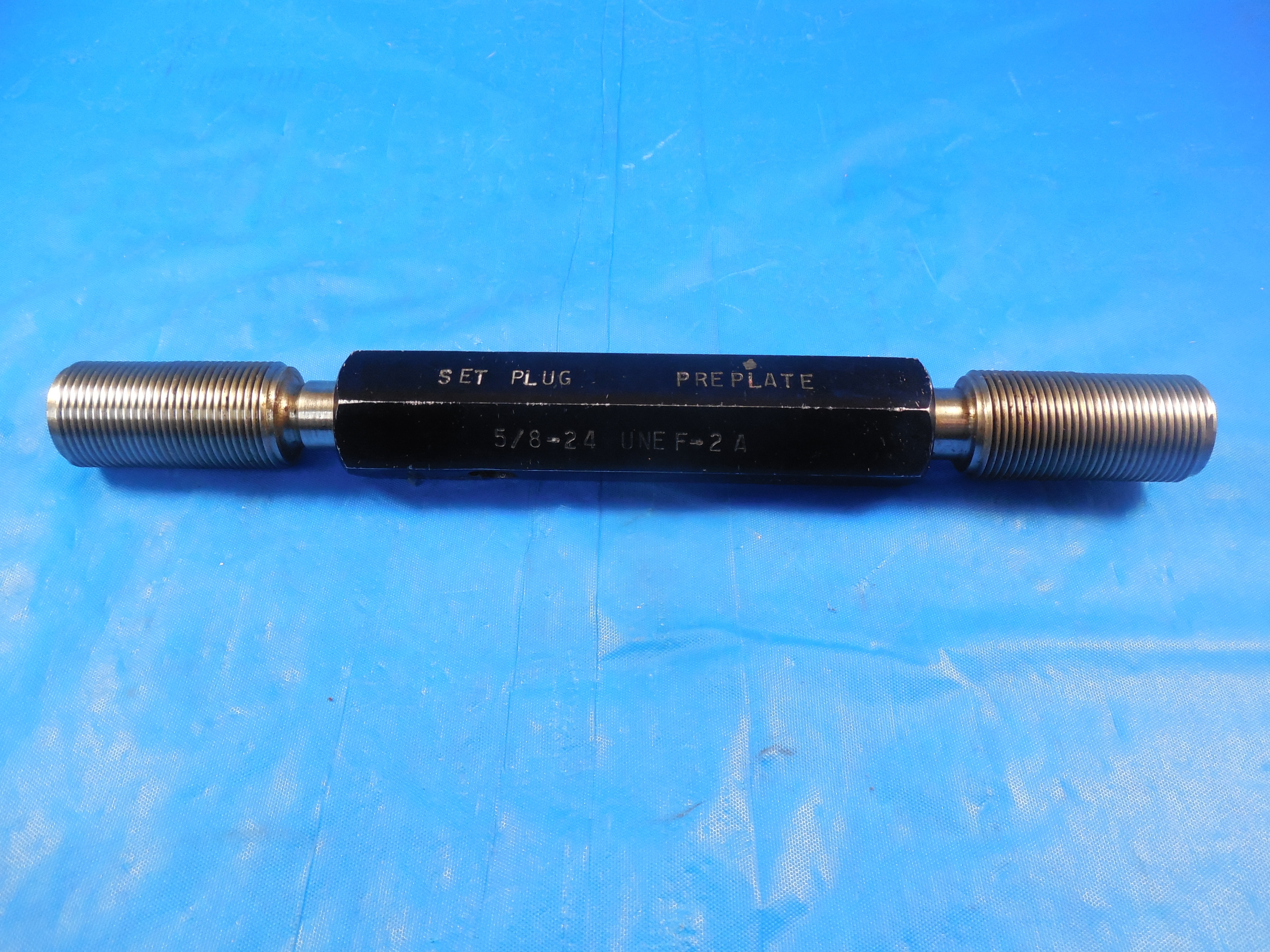 5 8 24 UNEF 2A PREPLATE SET THREAD PLUG GAGE 625 GO NO GO P D S 5-8-24-unef-2a-preplate-set-thread-plug-gage-625-go-no-go-p-d-s
