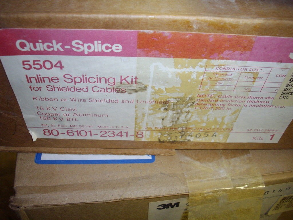 3M QUICK SPLICE 5504 INLINE SPLICING KIT SHIELDED CABLE FOR RIBBON OR ...