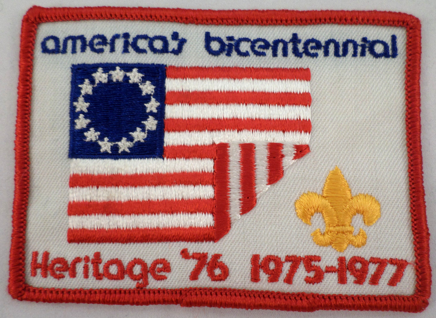 Bsa Boy Scout Uniform Patch Heritage 1976 Flag America'S ...