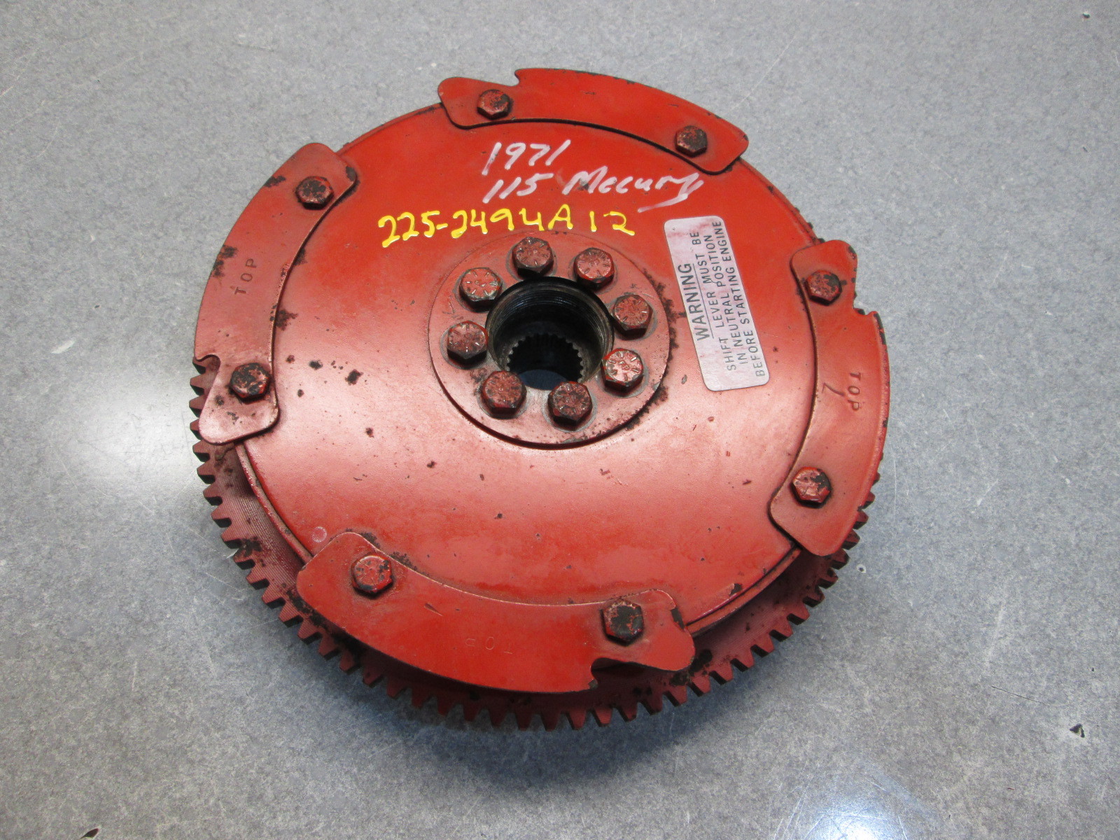 225-2494A12 Mercury Mariner 80-150 Hp Outboard Flywheel 1970-1979 ...