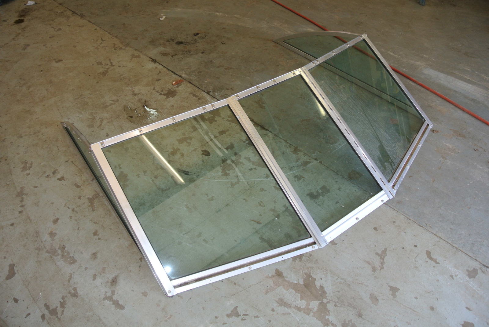 Boat Windshield 56 x 77 x 28 Walk Through 1980 Century | Green Bay ...