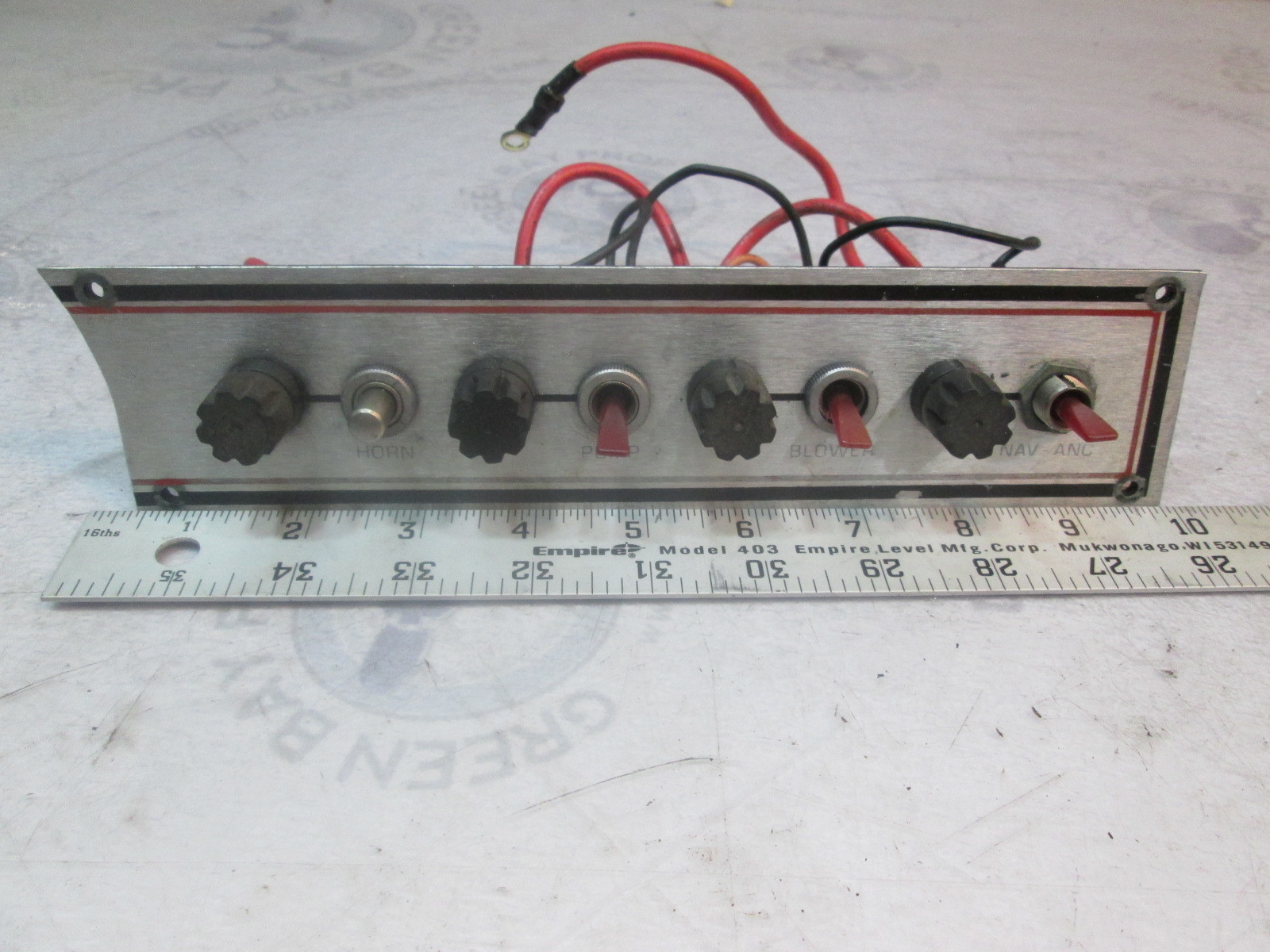 1988 Rinker V170 Dash Panel Switches Section | Green Bay Propeller ...