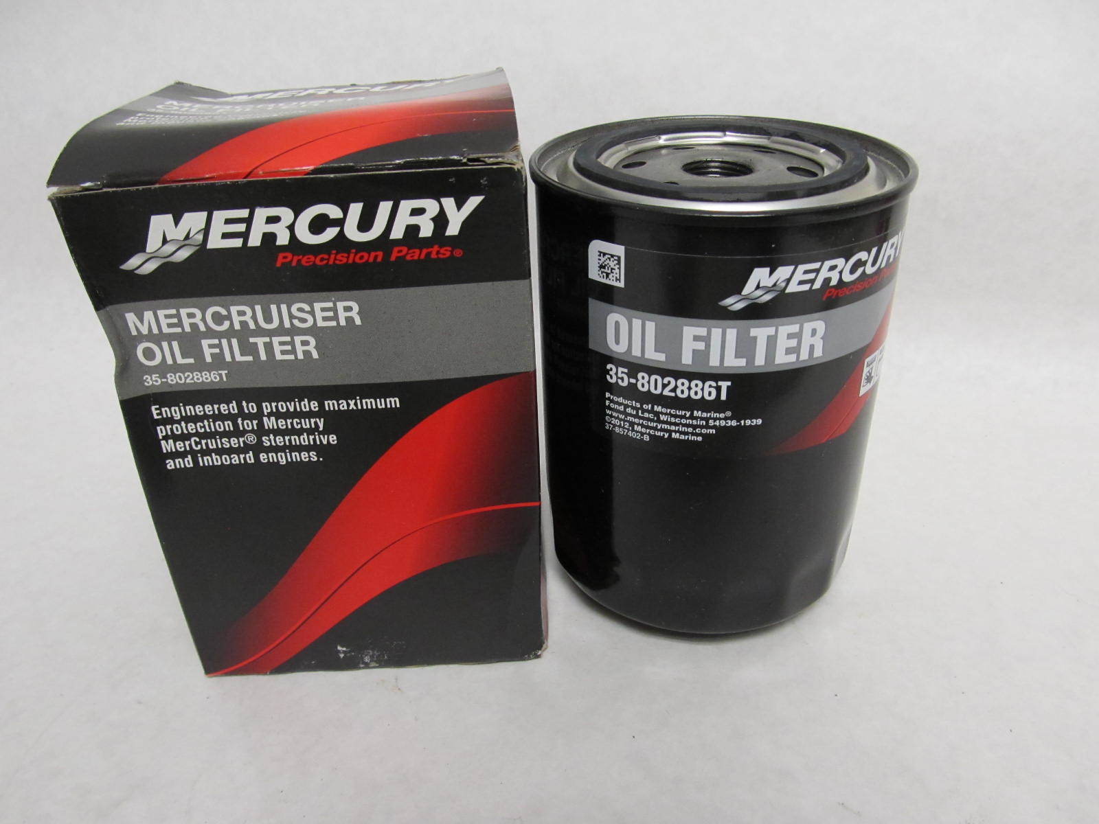 35-802886T Mercury Oil Filter for Mercruiser Ford V-8 Stern Drives 35 ...