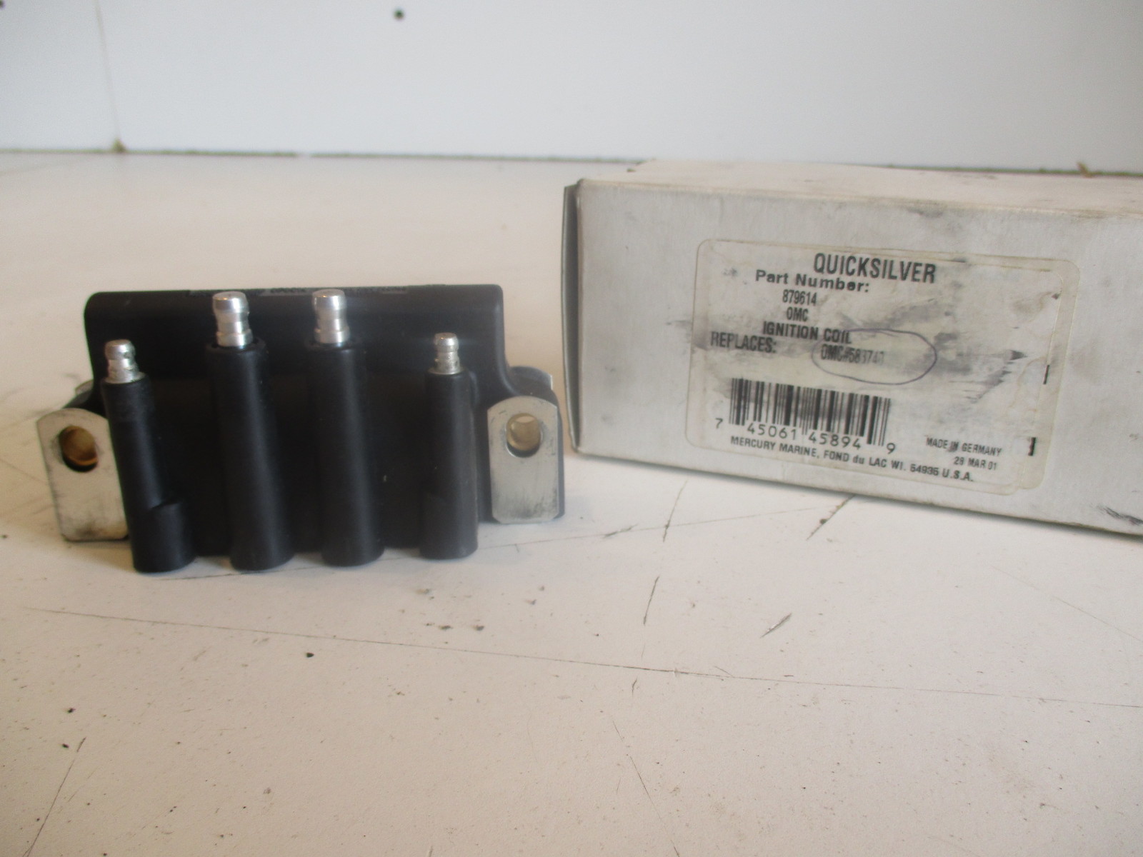 879614 Quicksilver Evinrude Johnson Outboard Dual Ignition Coil 0583740 ...
