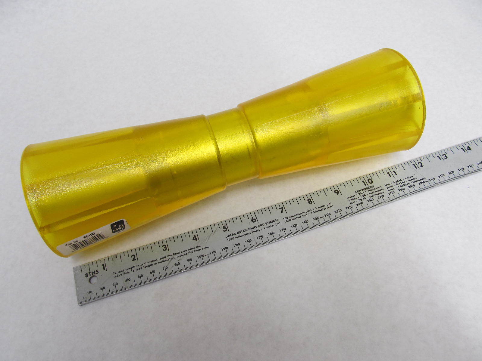 86199 Tie Down Amber Poly Vinyl 12" Keel Roller, 5/8" ID | Green Bay ...