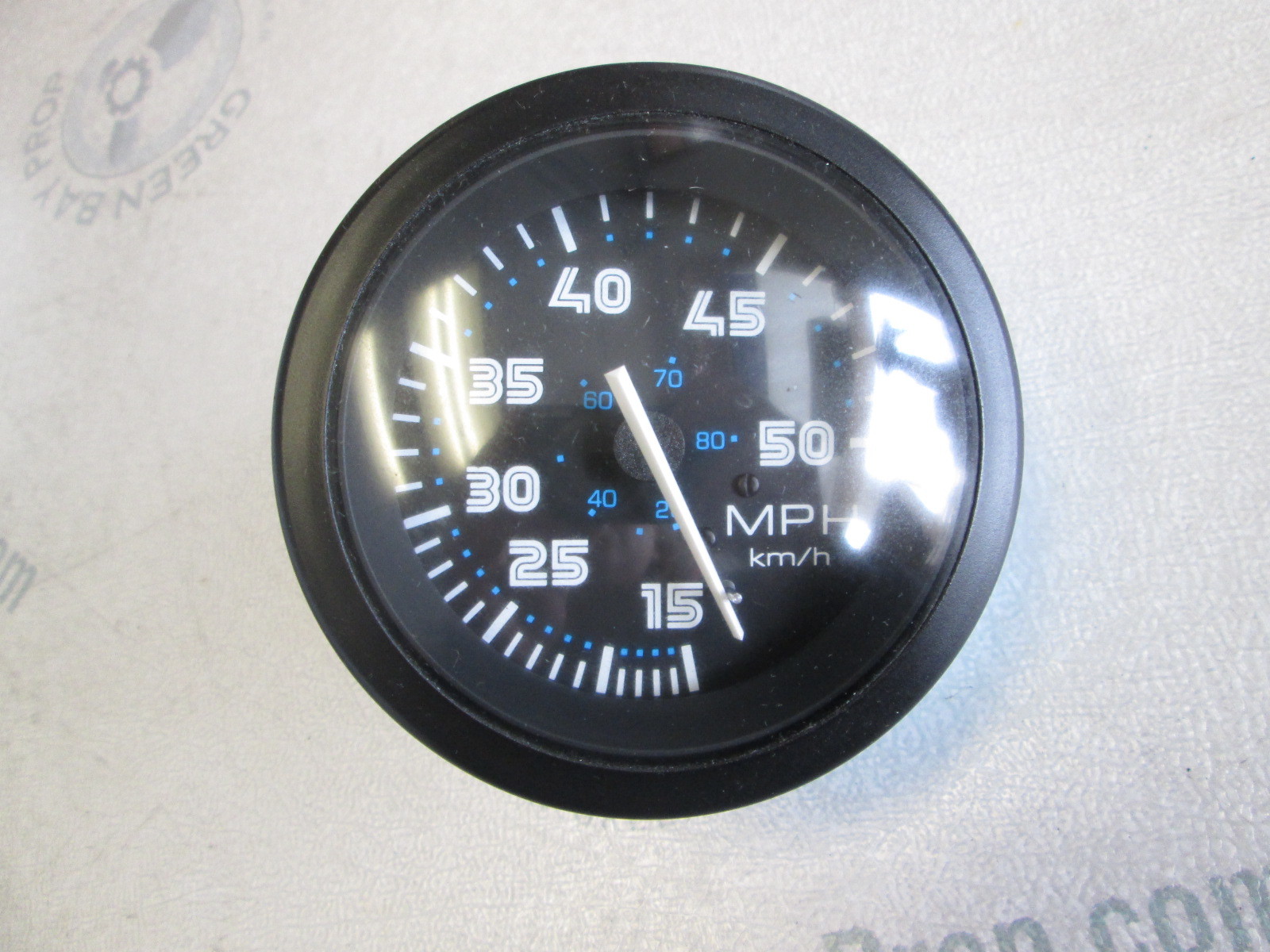 Round Boat Speedometer 50 MPH Gauge Black 3 3/4 in | Green Bay ...