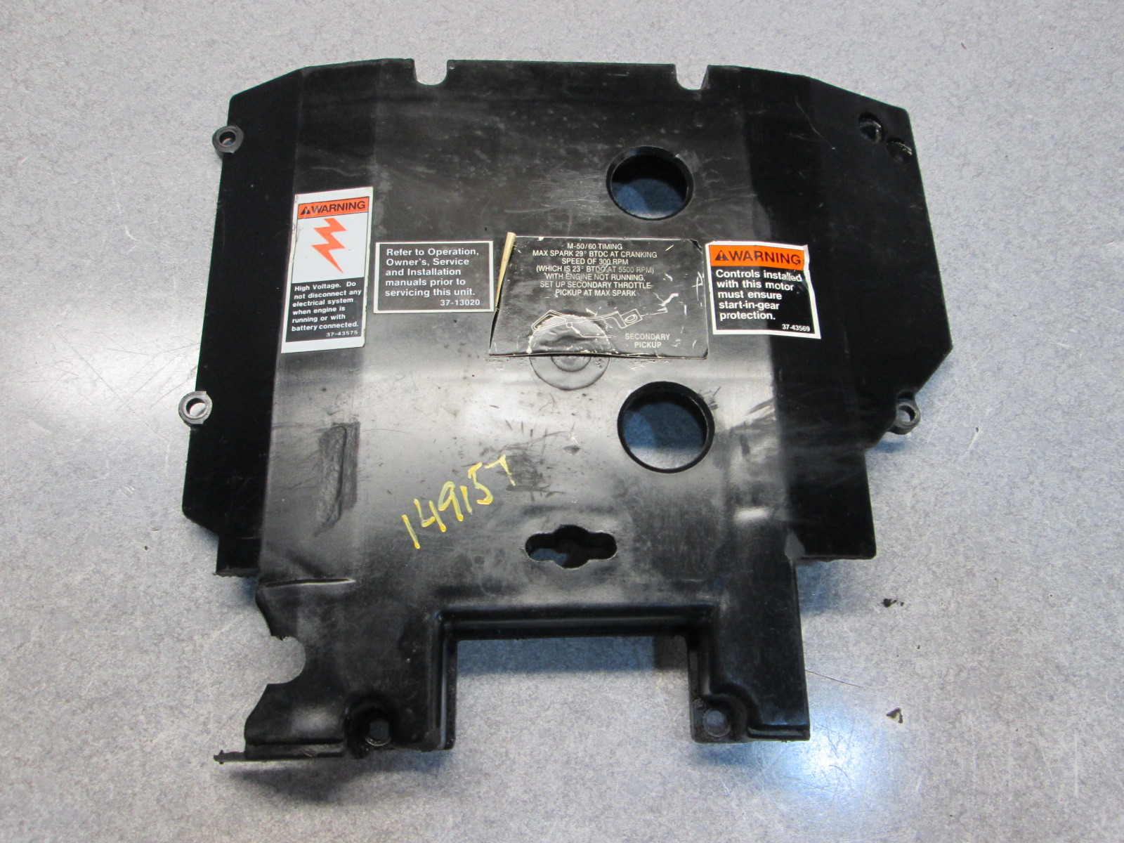 14915T Mercury Mariner 50 60 Hp Sound Attenuator Cover 1987-90 | Green ...