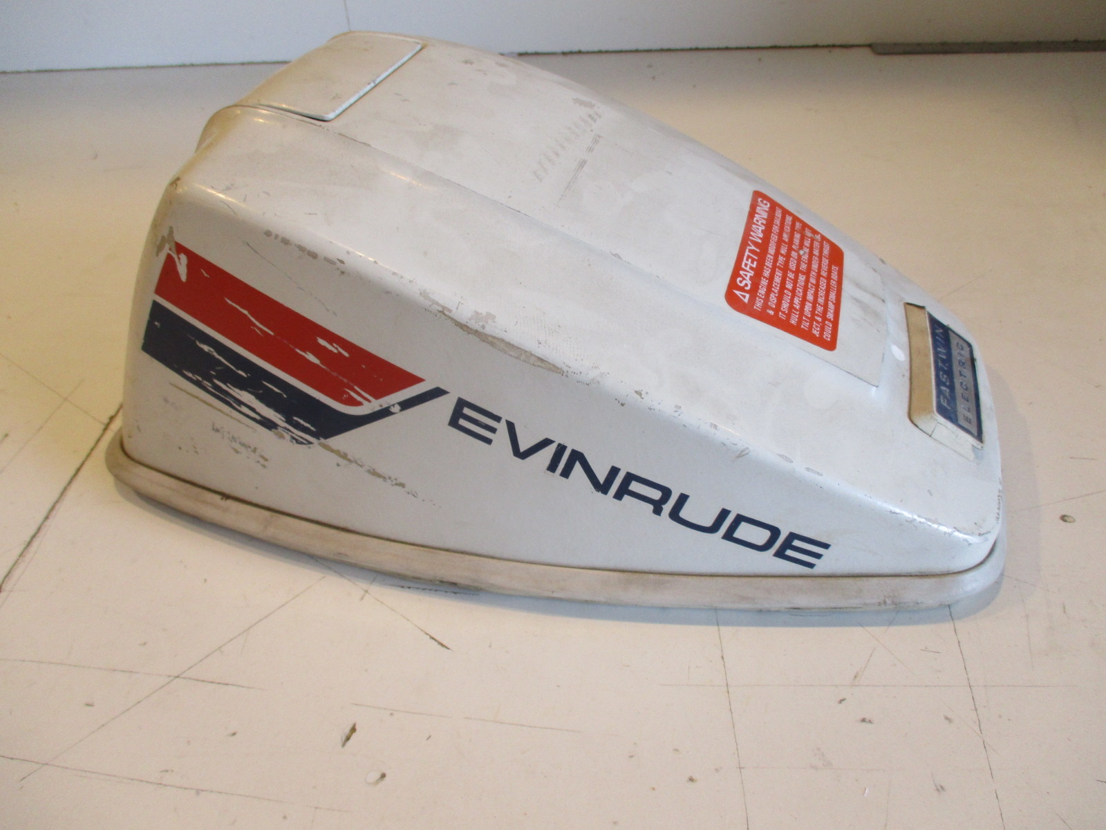 1974 15 HP Johnson Evinrude Outboard Cowl Engine Cover White FASTWIN ...