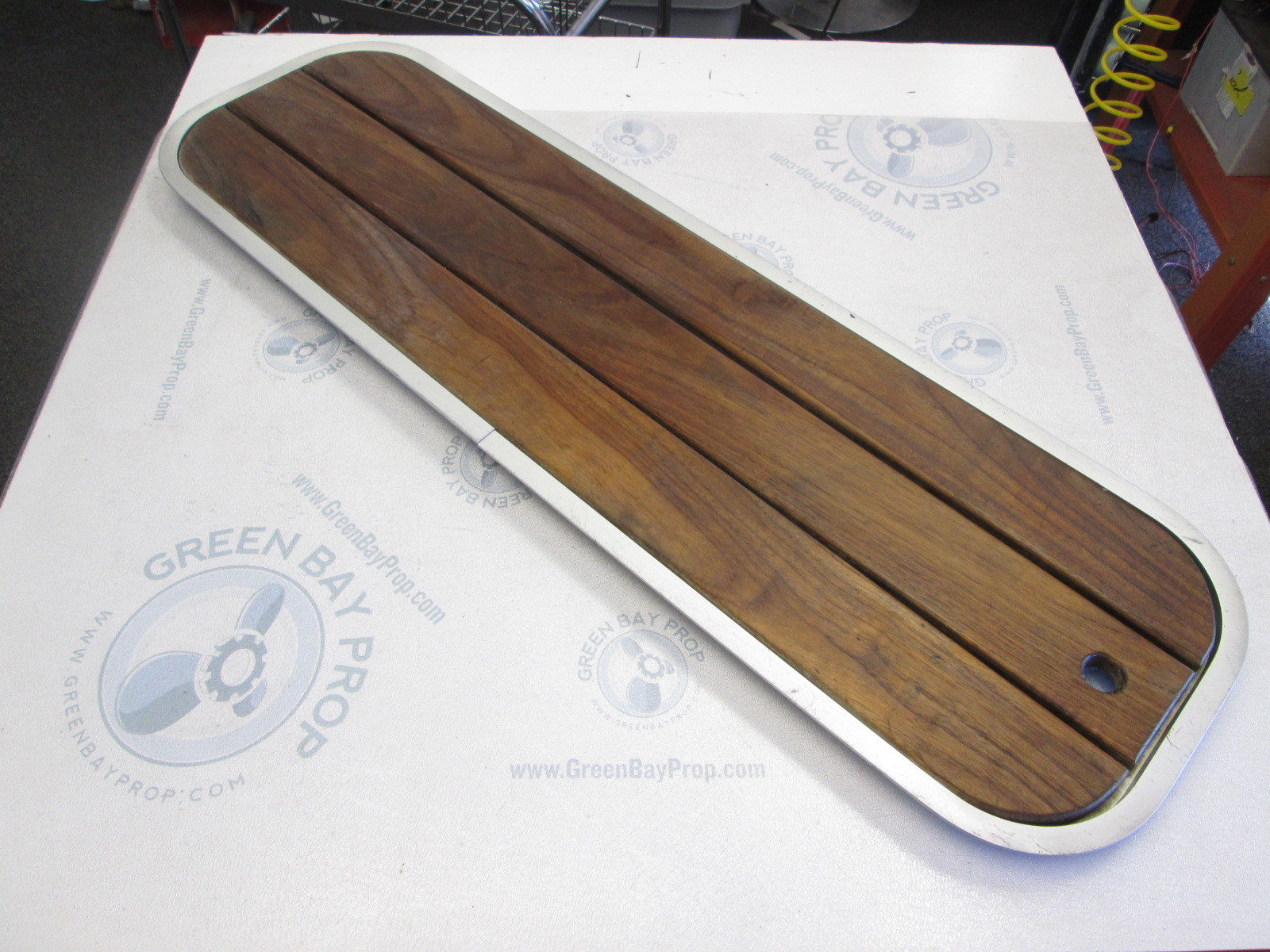 Boat Floor Deck Ski Hatch Cover Teak Aluminum Frame 44 3/8 in Long ...