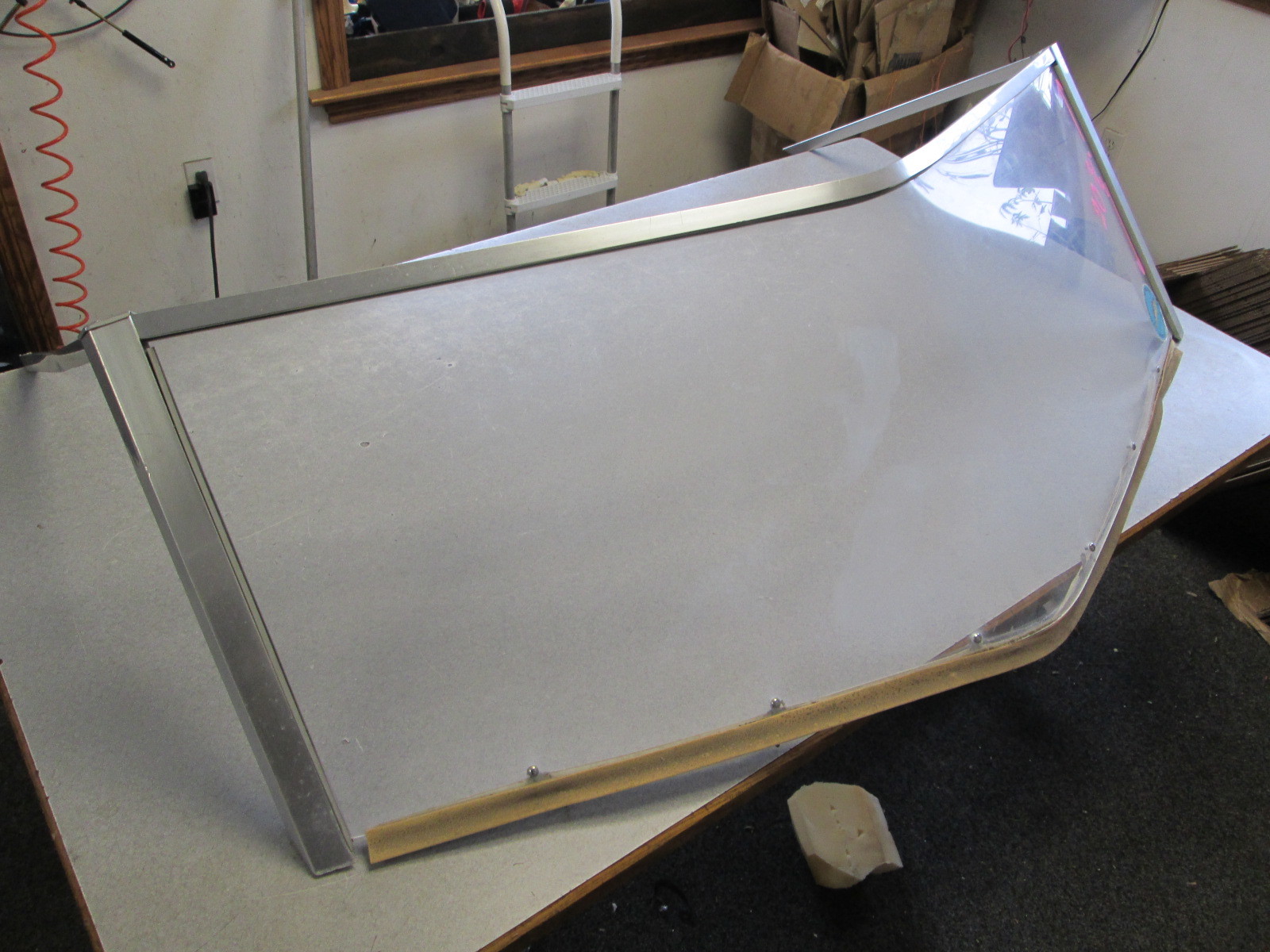 Vintage 1970's Chrysler Valiant Boat Plexiglass Windshield 60.5" Wide ...