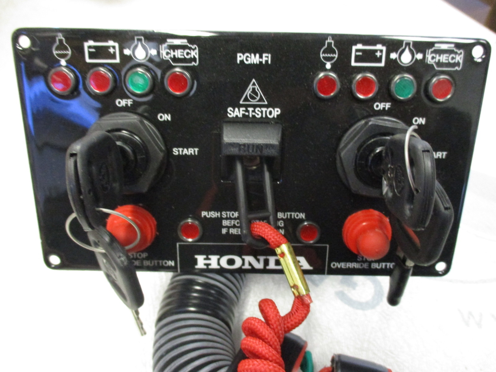 Honda Marine Outboard Dual Ignition Key Switch Panel Station | eBay