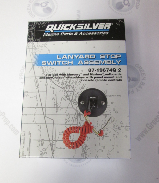87-19674Q2 Flush Mount Lanyard Stop Switch Kit fits Mercury Mariner ...