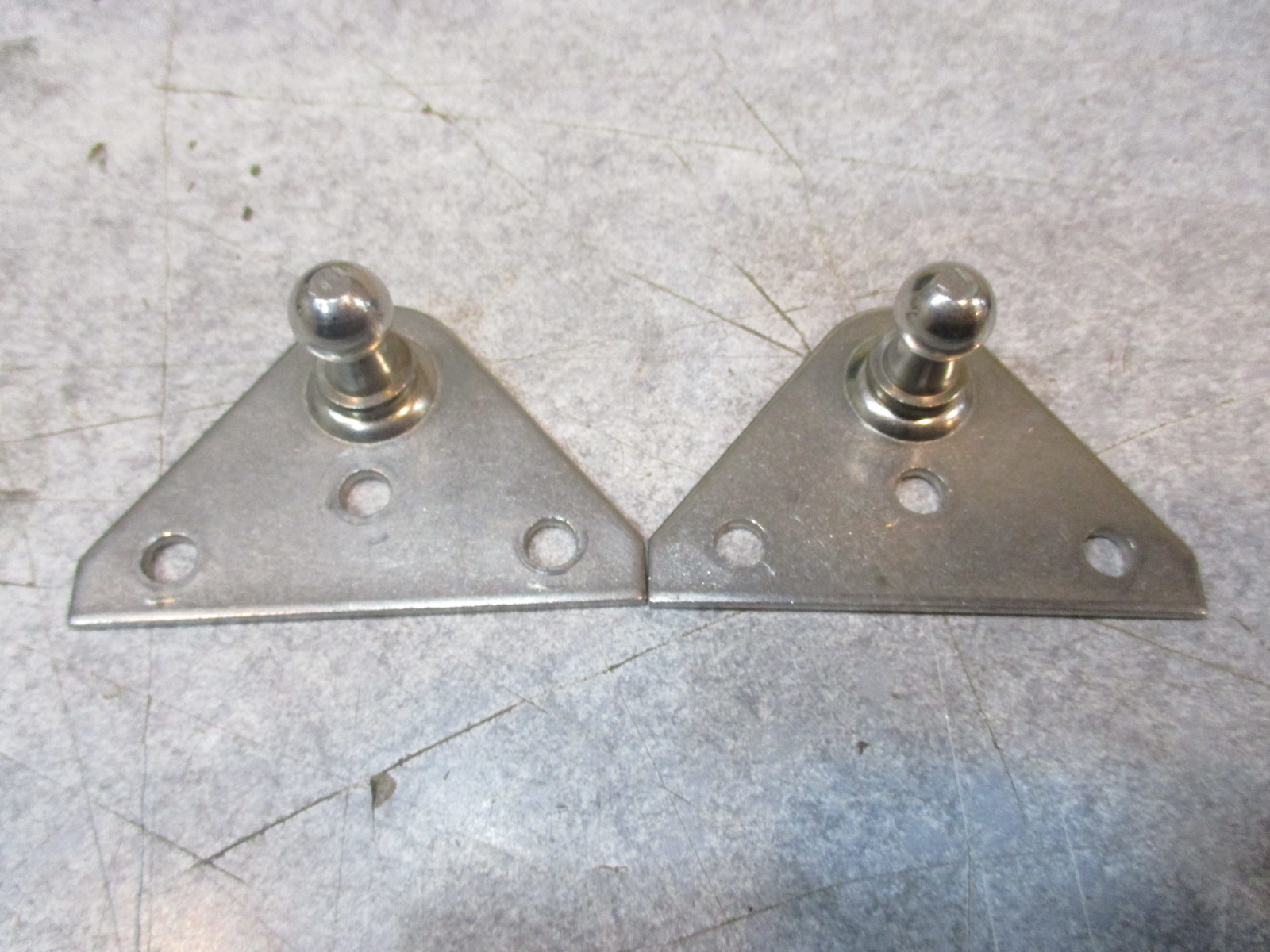 Set (2) Gas Spring Mounting Bracket Flat 2 1/4" x 1 1/2" 10mm Ball ...