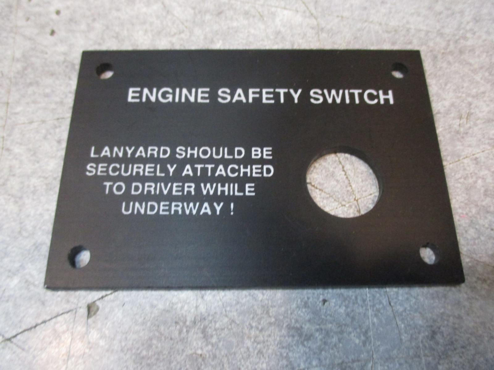 Marine Boat Dash Engine Safety Switch Panel 3 1/4" x 2 1/4" | Green Bay ...