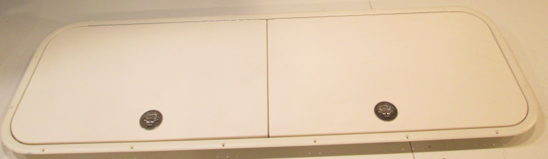 Marine Lockable Double Door White Poly Access Hatch W/ Aluminum Frame ...