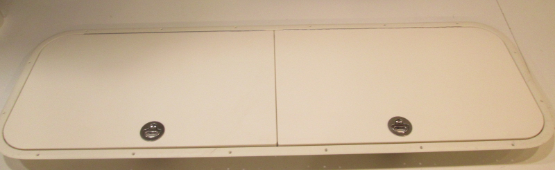 Boat Lockable Double Door White Poly Access Hatch W/ Aluminum Frame 60 ...
