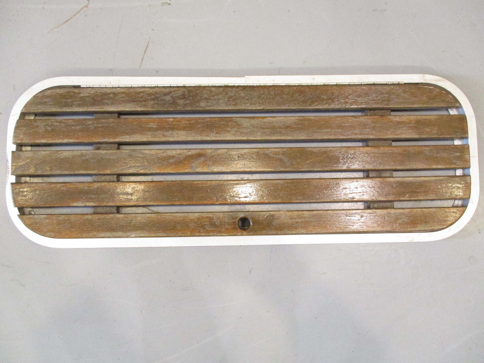 Teak Wood Boat Floor Deck Ski Hatch Cover & Aluminum Frame 35 1/2" x 11 ...