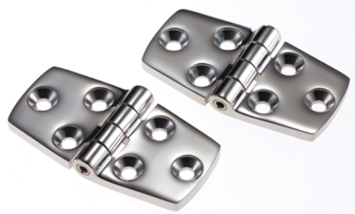 CAST STAINLESS STEEL DOOR HINGE-3"L x 1-1/2"W, Uses #10 Fasteners, Pair ...