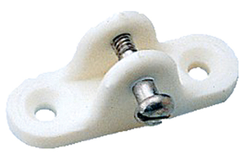 NYLON DECK HINGE FITTINGS, WHITE-Large Hinge; Base 13/16" x 2-7/16 ...