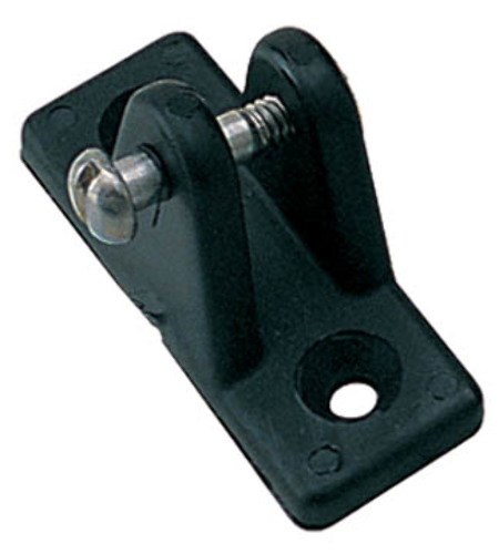NYLON DECK HINGE FITTINGS, BLACK-Angled Hinge; Base 7/8" x 2-7/16 ...