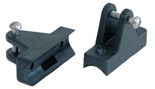 NYLON DECK HINGE FITTINGS, BLACK-Concave Hinge; Base 13/16" x 2-7/16 ...