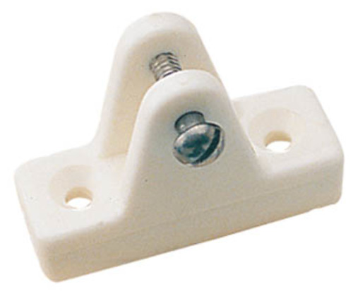 NYLON DECK HINGE FITTINGS, WHITE-Concave Hinge; Base 13/16" x 2-7/16 ...