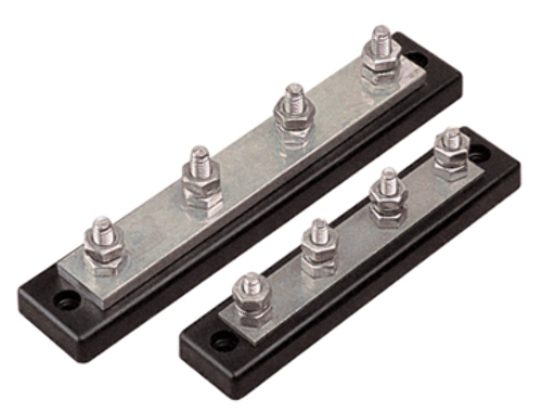 BUS BAR STUD TERMINAL-4 Stud Terminals, #1/4-20; 6"L x 1-1/4"W | Green ...