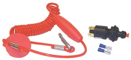 KILL SWITCH, J/E, OMC, YAMAHA-Kill Switch w/Coil Lanyard Emergency Stop ...
