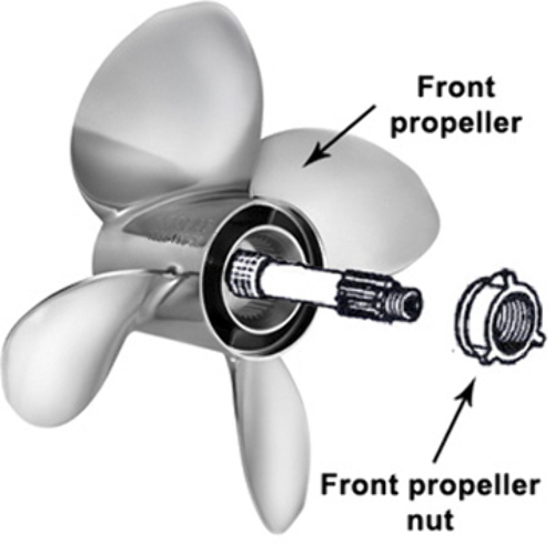 Mercruiser BRAVO III DUAL PROP (F)-15-1/2 X 26 Pitch 4 Blade SST Front ...