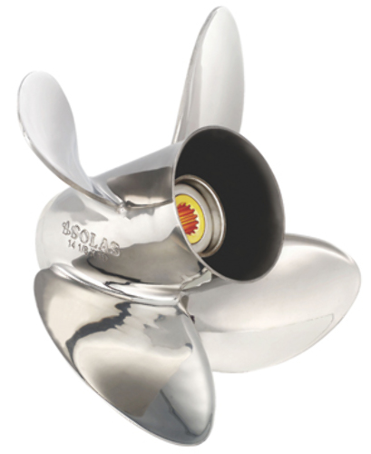 4 X 25 Pitch Stainless 4-Blade Propeller BRP/JOHNSON/EVINRUDE/OMC COBRA ...