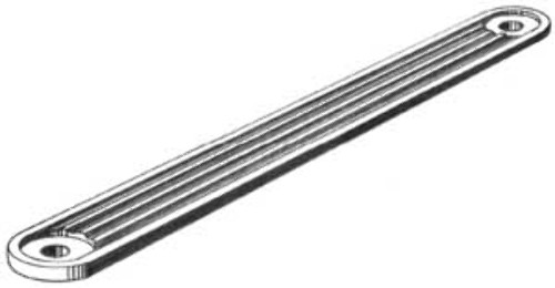 Outboard Transom Support Plate, Standard, 15" x 2", Holes 13" OC ...