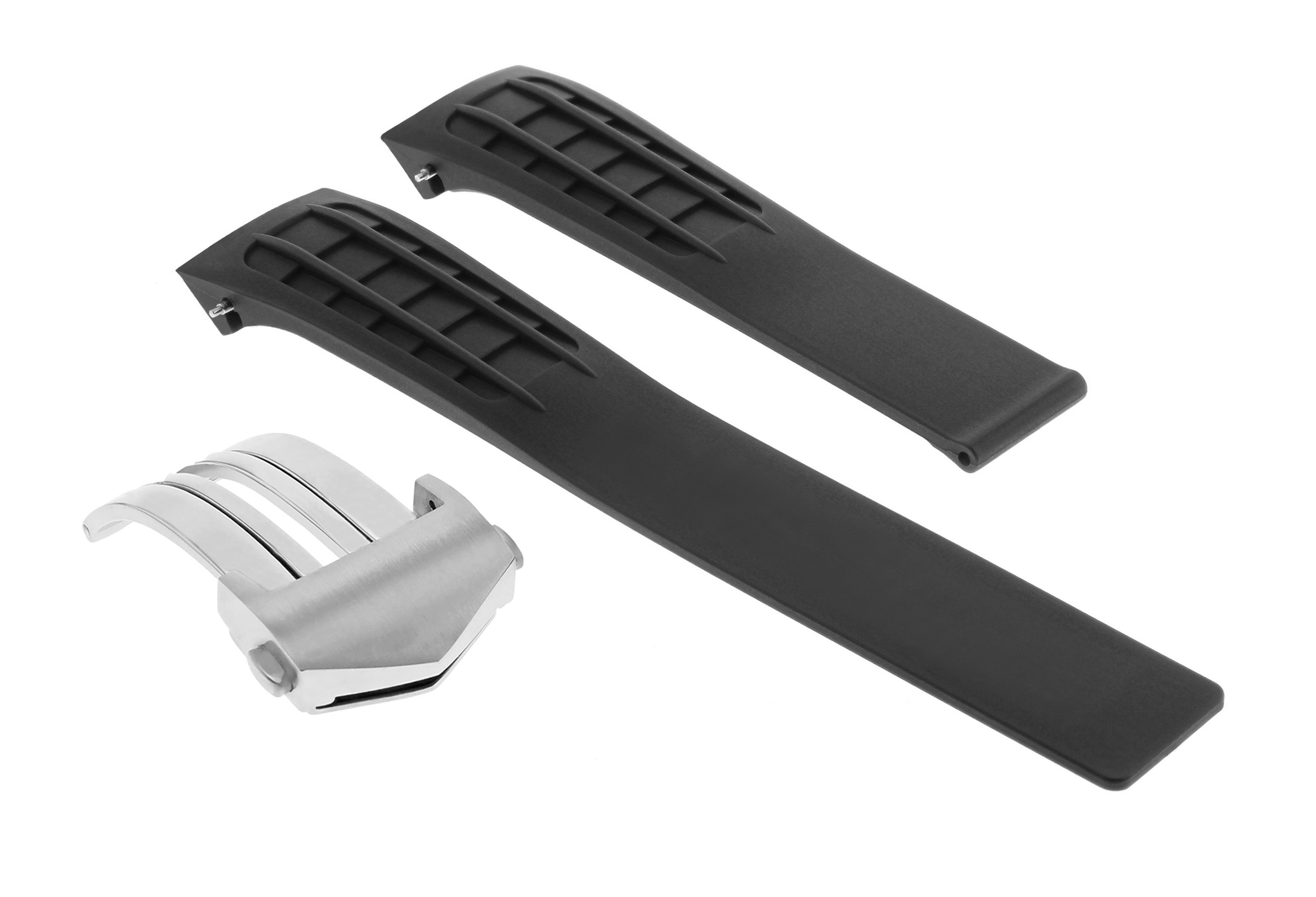 22MM RUBBER STRAP BAND CLASP FOR TAG HEUER CAG7010, CAG2110/LV5828 ...