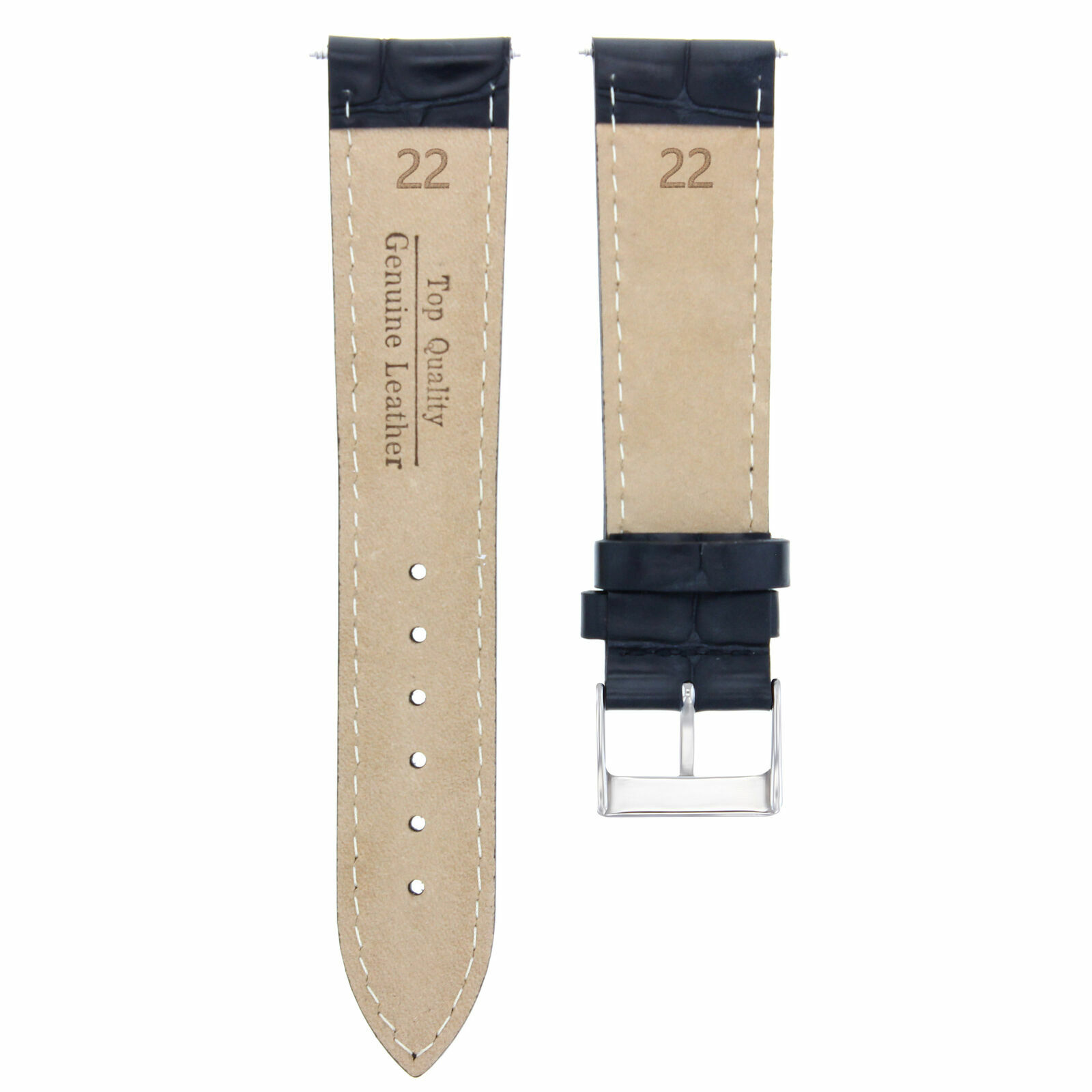 22MM ITALIAN LEATHER WATCH BAND STRAP FOR DUNHILL WATCH BLACK | Ewatchparts