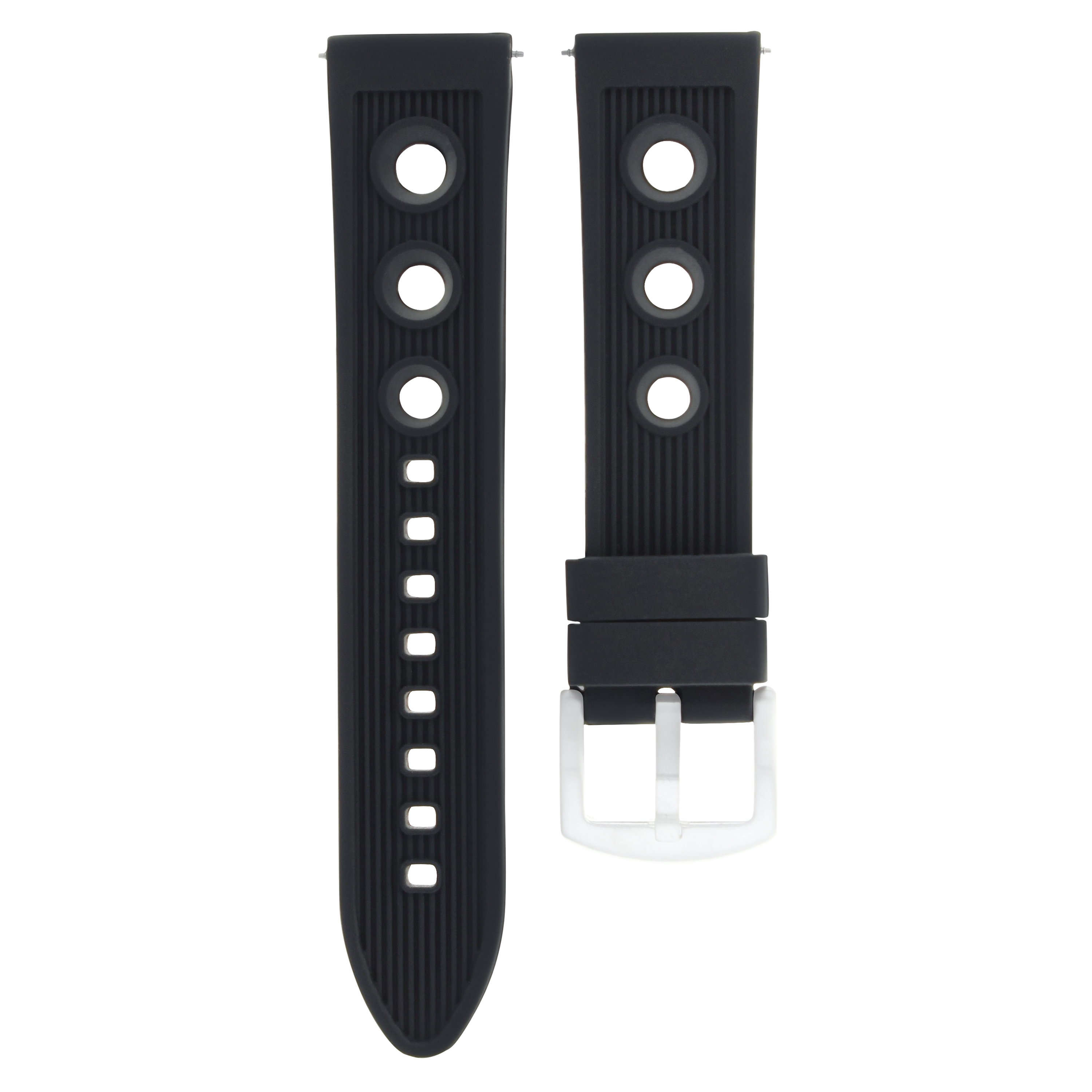24MM RUBBER DIVER RALLY WATCH BAND STRAP FOR TISSOT WATCH RACING BLACK ...