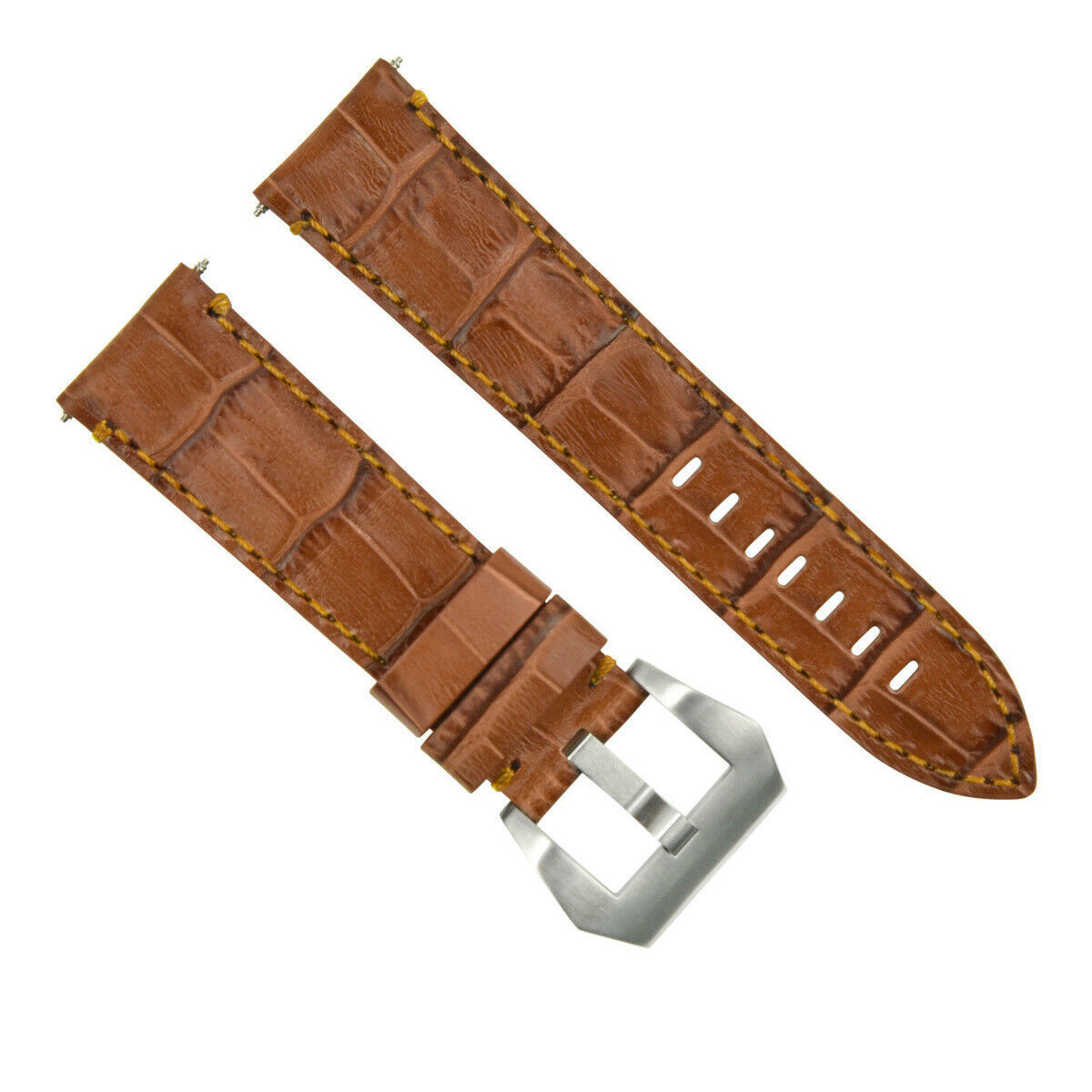 24MM LEATHER WATCH BAND STRAP FOR BREITLING NAVITIMER CHRONOMAT COLT L ...