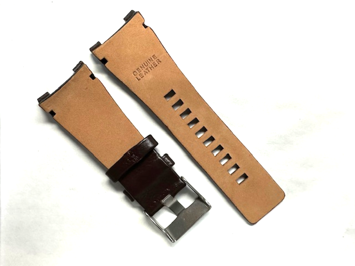 32MM NOTCHED LEATHER WATCH BAND STRAP FOR DIESEL DZ1216 DZ1273 DZ4246 ...